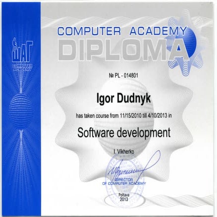 Computer academy STEP Diploma Igor Dudnyk.pdf