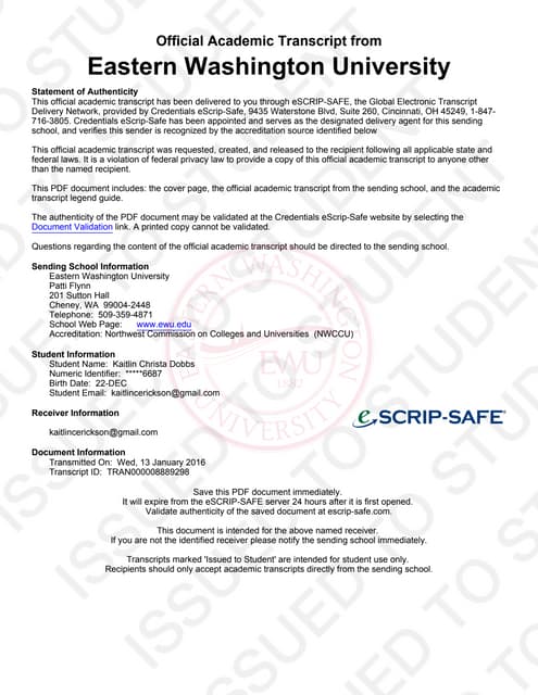 Unofficial Transcript AMU | PDF