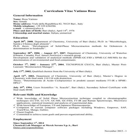 CV_Rosa Vatinno | PDF