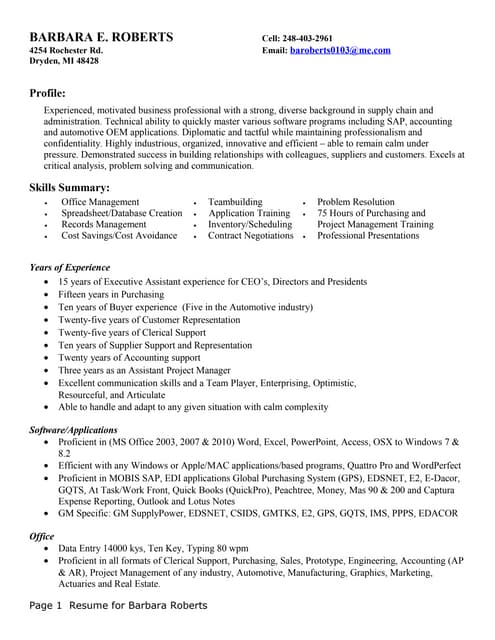 Resume for Lisa Ristau v2.00 032015 | DOC