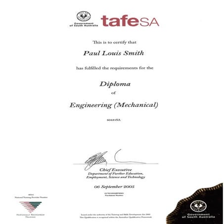 Diploma of Mechanical Engineering | PDF