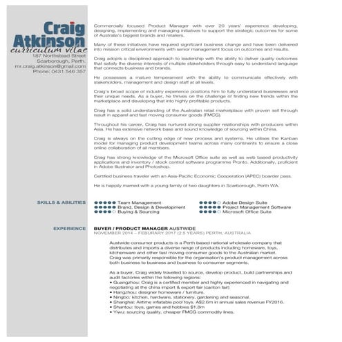 CRAIG ATKINSON CV | PDF