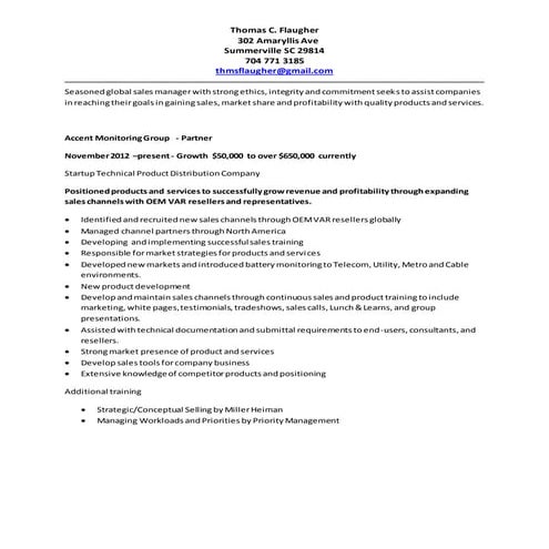 Tom - Resume 2015 | PDF