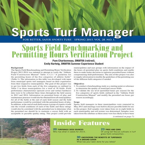 Sports Turf Manager 15 Spring | PDF