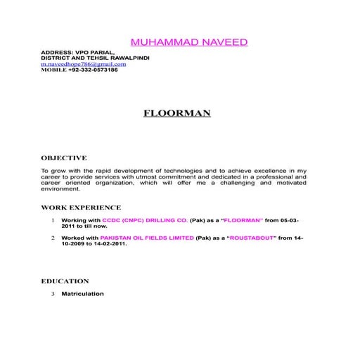 NAVEED FLOORMAN | DOC | Religion & Spirituality