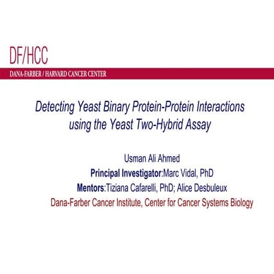 YEAST TWO HYBRID SYSTEM | PPTX