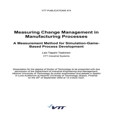 Measuring Change Management isbn9513863816 | PDF