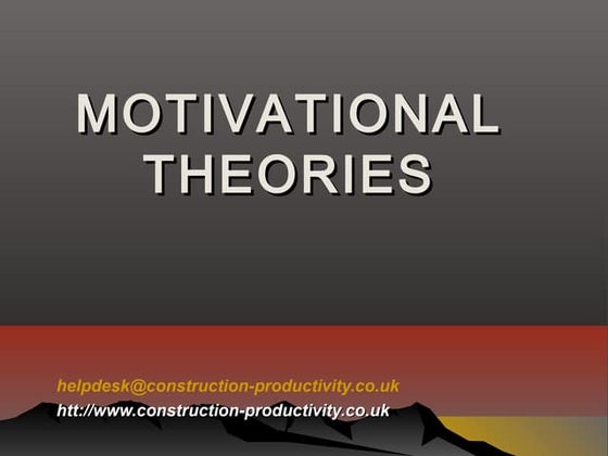 Motivational Theories | PPT