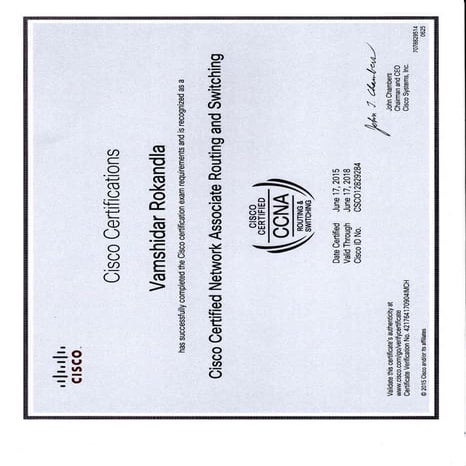 CISCO-CCNA-Certificate | PDF