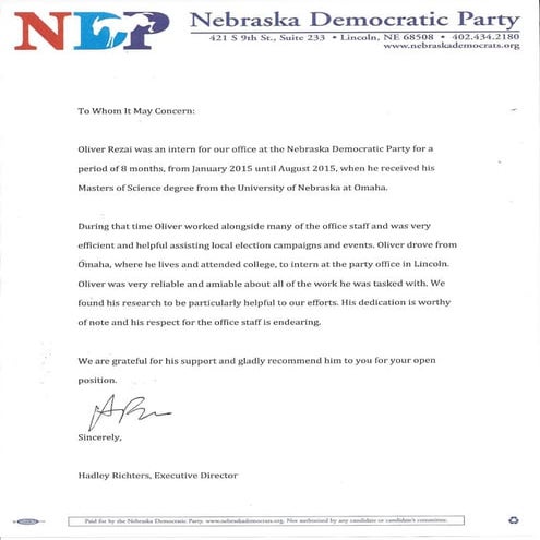 NDP Letter | PDF