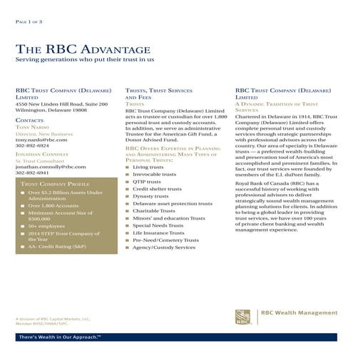 RBC Advantage Profile | PDF