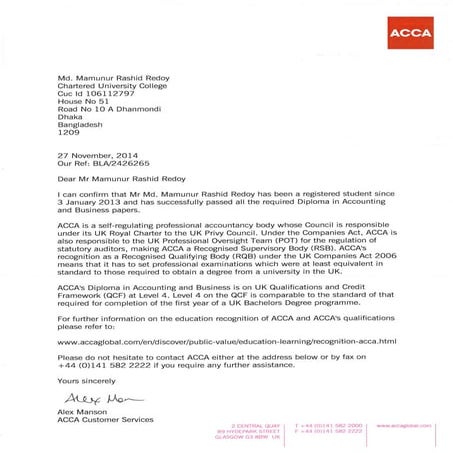 equivalency report of diploma in accounting | PDF