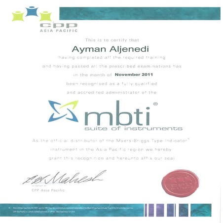 MBTI Certification | PDF