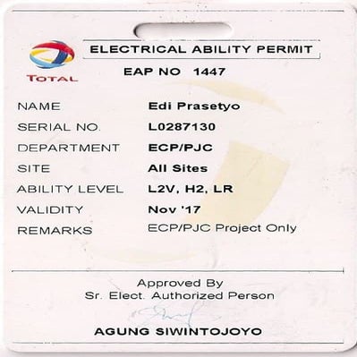 Electrical Ability Permit Badge | PDF