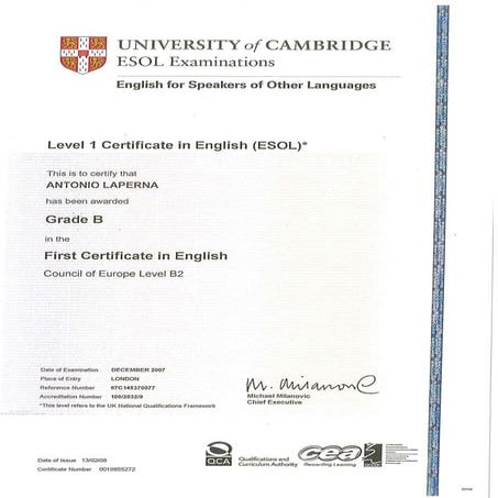 First Certificate in English | PDF