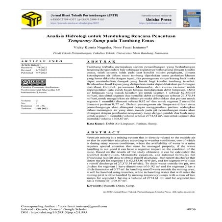 limpasan air hujan dan pengukurannya | DOCX