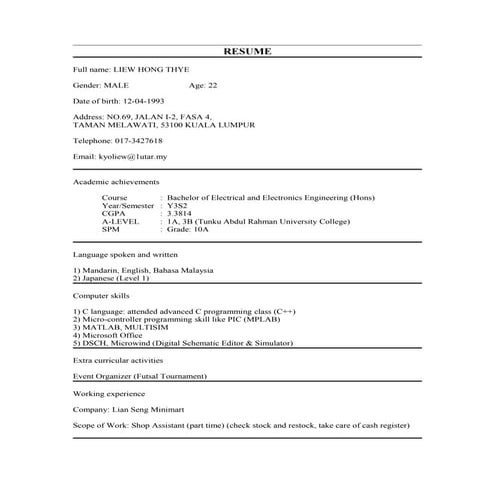 Resume | DOC