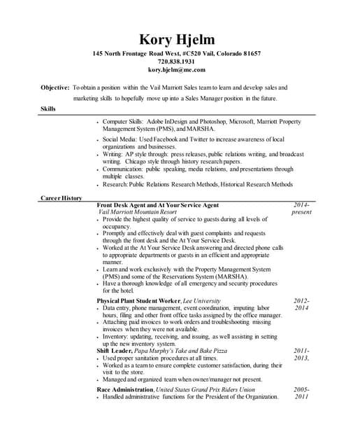 JERRY VIEL Current Resume | PDF