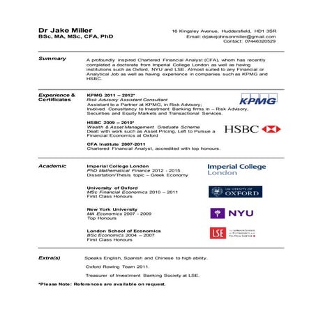 CV - Edward Bennett 2017 | PDF