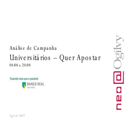 Banco Real Universitario | PPT