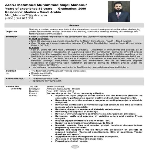Curriculum Vitae Eng.Mohanad Khalifa- Civil 2011, Cairo University | PDF