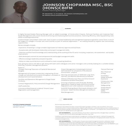 johnson chopamba CV Feb 2017 2 | PDF
