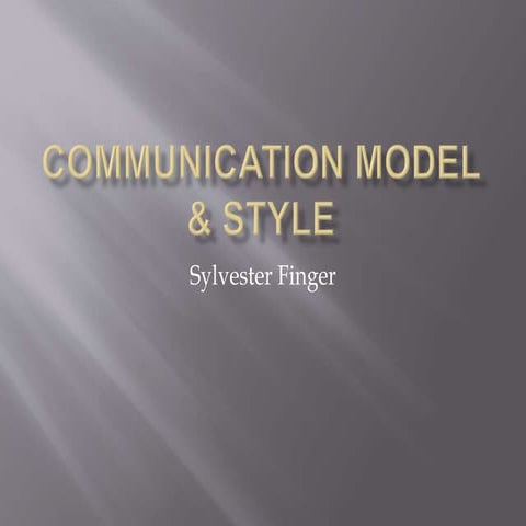 Communication Model & Style | PPT