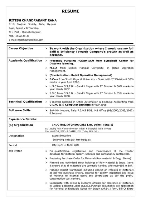 vikrant resume | PDF