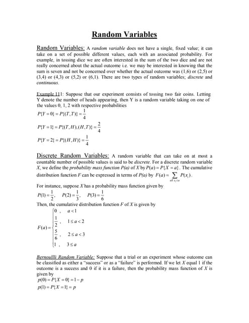 Probability Formula sheet | PDF