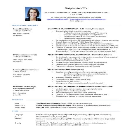 CV2016_Stéphanie VOY | PDF