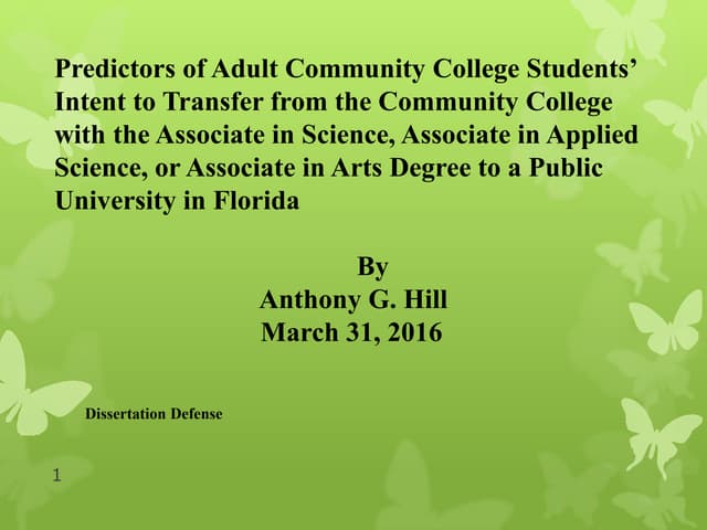 Dissertation Defense Presentation | PPTX