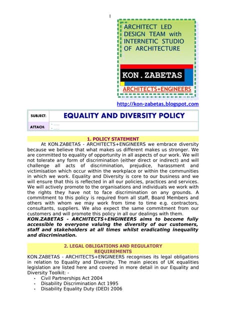 Equality diversity and inclusion | PPT