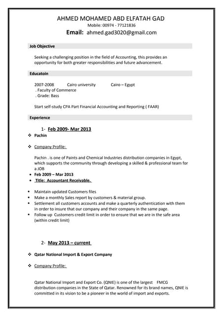 IMRAN CV | PDF | Business Accounting & Finance | Business