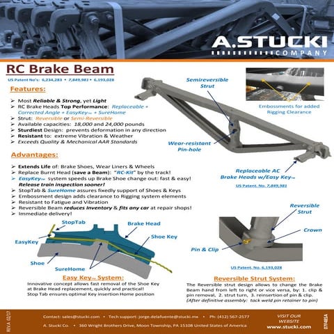 07 f485a rc brake beam (e brochure english) | PDF | Auto Type | Automotive