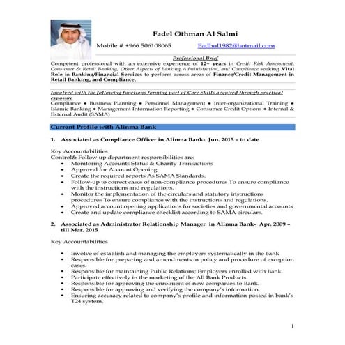 CV Fadhal - Final (2) | PDF | Business | Business and Finance
