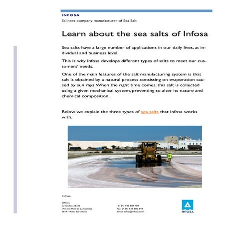 Sea salts of Infosa | PDF
