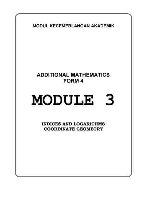 Pakej percutian matematik tambahan tingkatan 4 | PDF