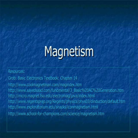 07 magnetism | PPT | Physics | Science