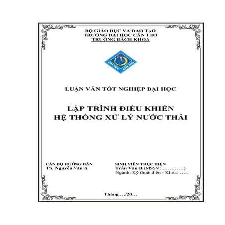 luan van tot nghiep dai hoc can tho danh cho nghành kỹ thuật điện | PDF