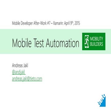 Mobile Test Automation Ppt