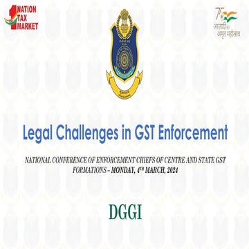 DGGI PRACTICES AND CHALLENGES IN GST IMPLEMENTATION | PPTX