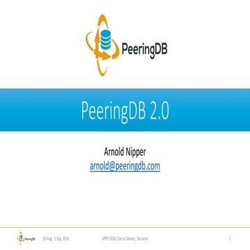 Peering and Transit Tutorials: PeeringDB | PPT