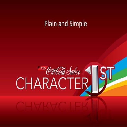 Plain And Simple Character First | PPT | Religion & Spirituality