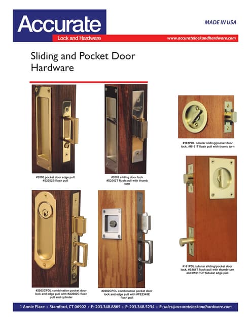 Sliding and Pocket Doors locksets for ADA applications | PDF