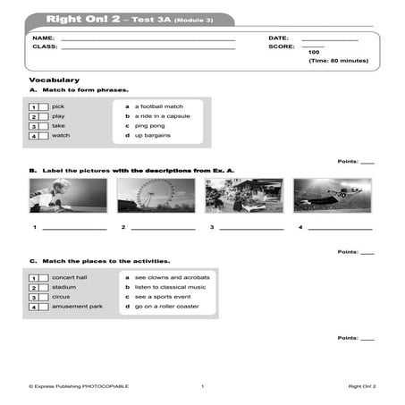 07 Right on 2_Test 3A_Mod 3.docenglish test | DOC