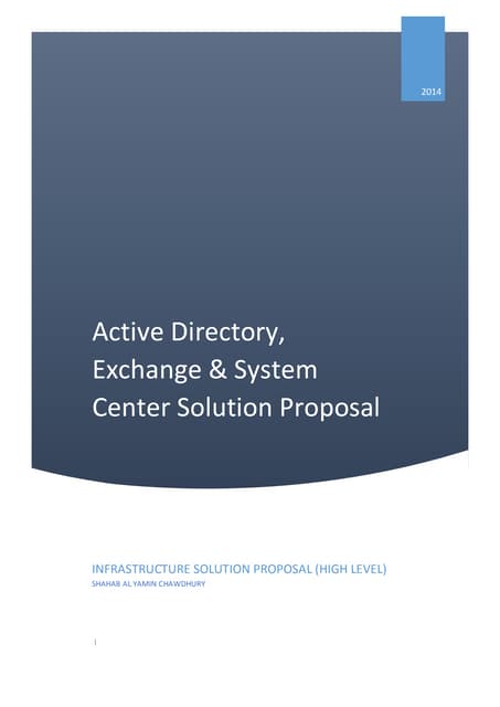Active Directory Proposal | PDF | Operating Systems | Computer Software and Applications