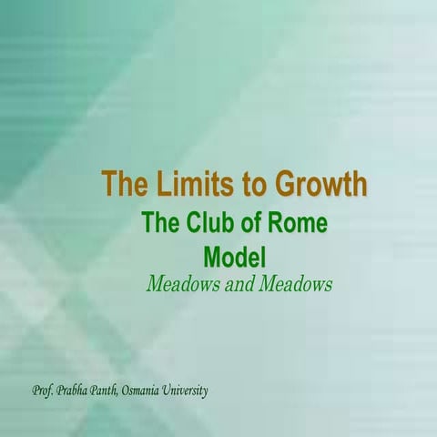 07 The Club of Rome Model | PPSX