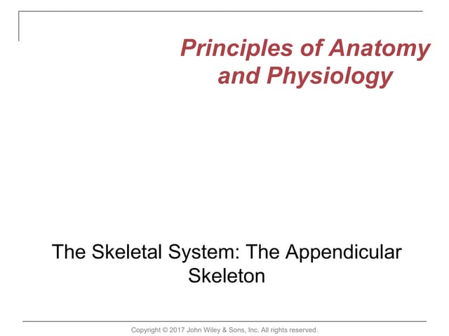 Appendicular skeleton | PPTX