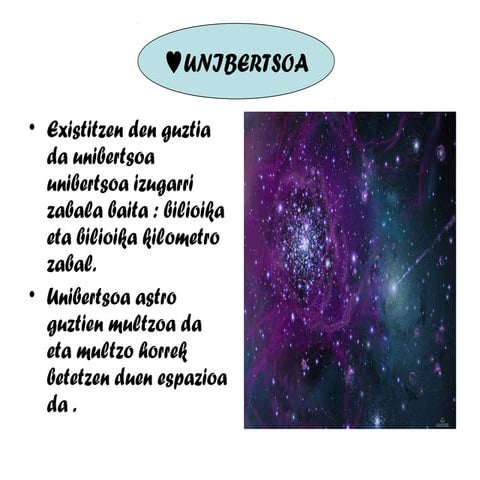 07 yanire unibertsoa | PPT