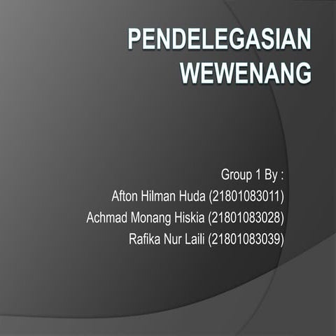 08. pendelegasian wewenang | PPTX